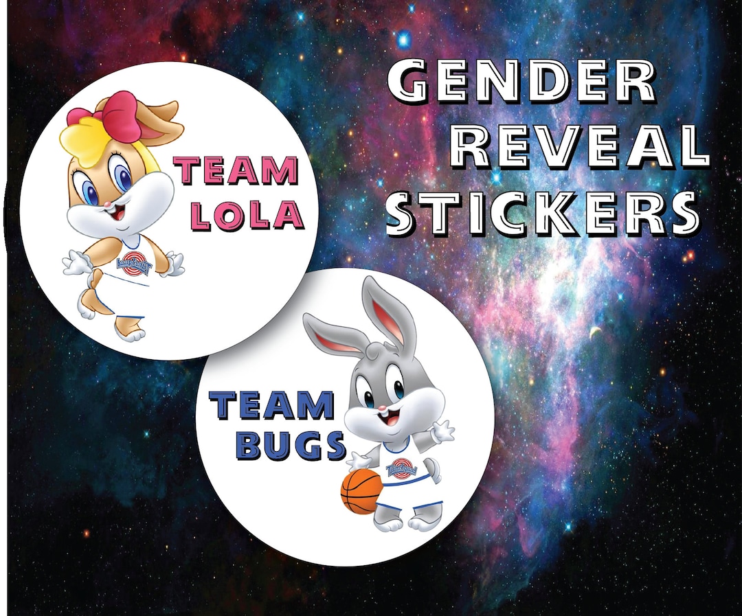 Team Lola or Team Bugs Gender Reveal Stickers - Etsy