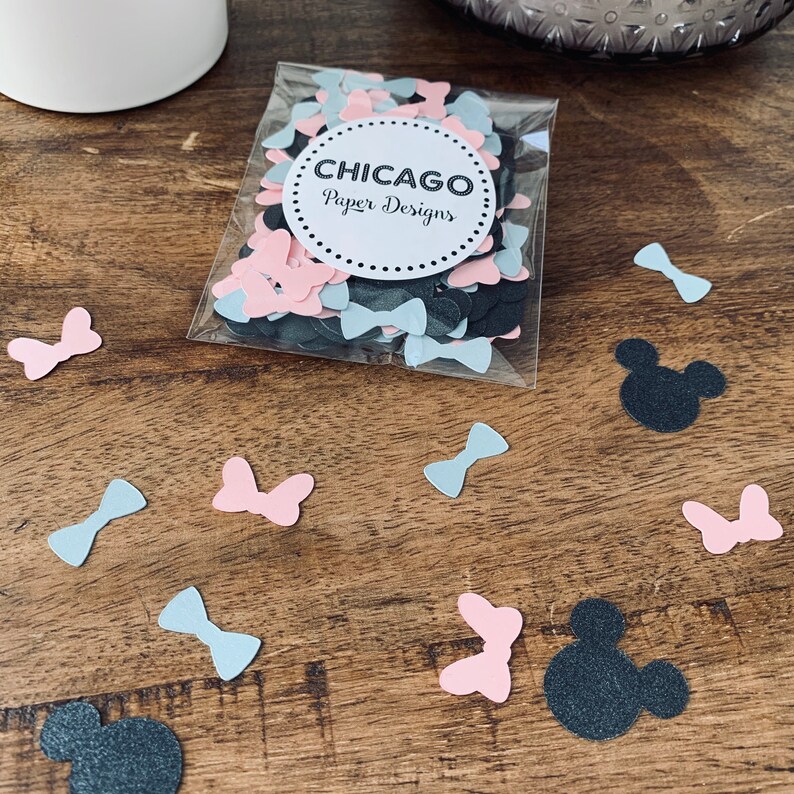 Team Mickey or Team Minnie Gender Reveal Confetti - Etsy