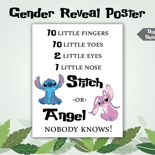 Lilo and Stitch Gender Reveal - Etsy