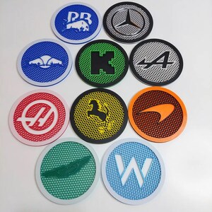 F1 Team Coaster Set (all Teams), Racing Drink Coasters, Motorsport Gift ...