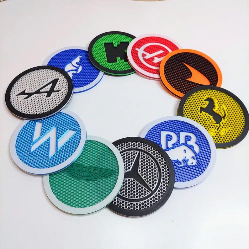 F1 Team Coaster Set (all Teams), Racing Drink Coasters, Motorsport Gift ...