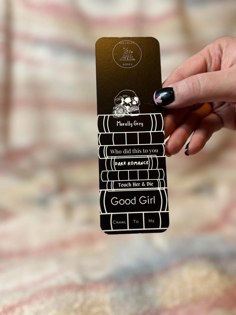 Dark Romance Bookmark- Dark Romance Bookstack - Etsy