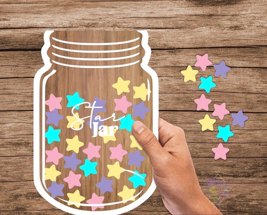 Stars Rewards Jar | Custom Reward Jar | Personalized Token Jar | Star ...