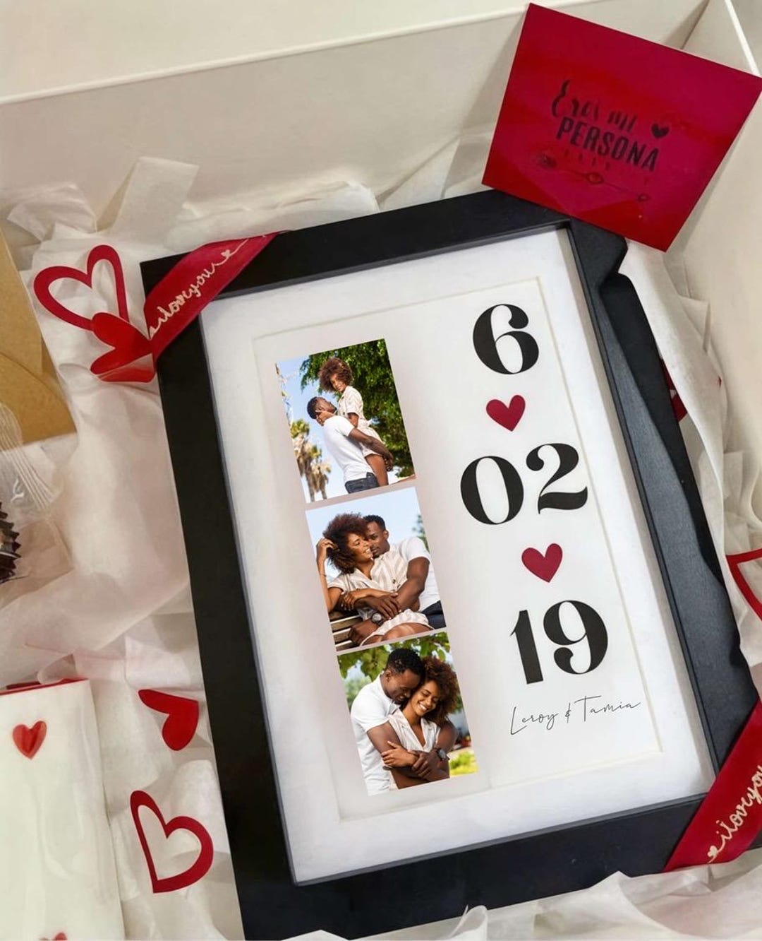 Personalized Couples Wood Frame Sign | Custom Love Story Sign ...