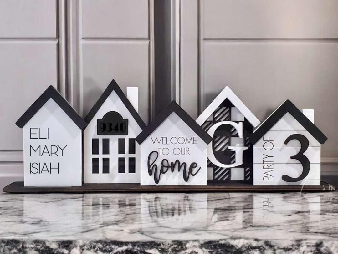 Personalized Family Sign | Custom Standing House Centerpiece ...