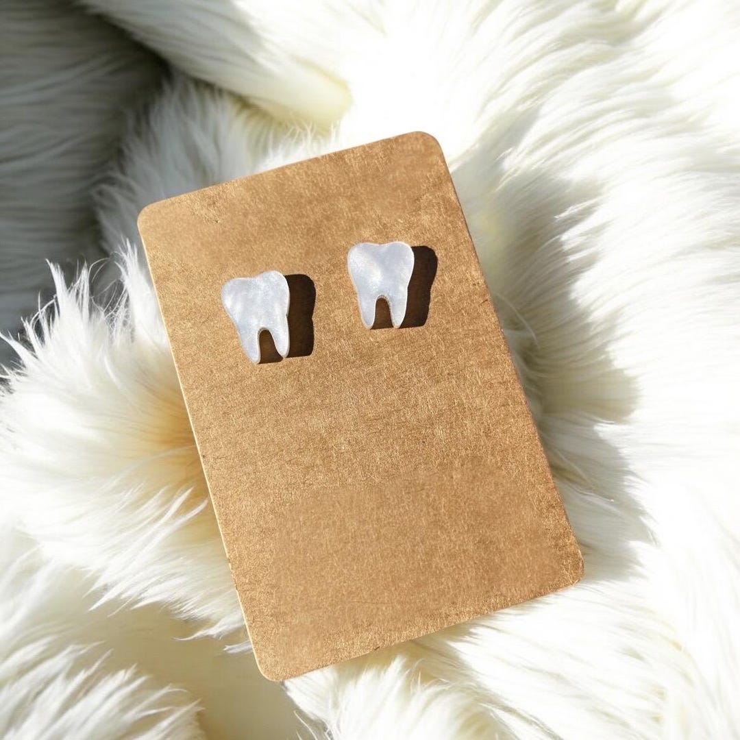 Tooth Stud Earrings | Dental Earrings | Dentist Stud Earrings - Etsy