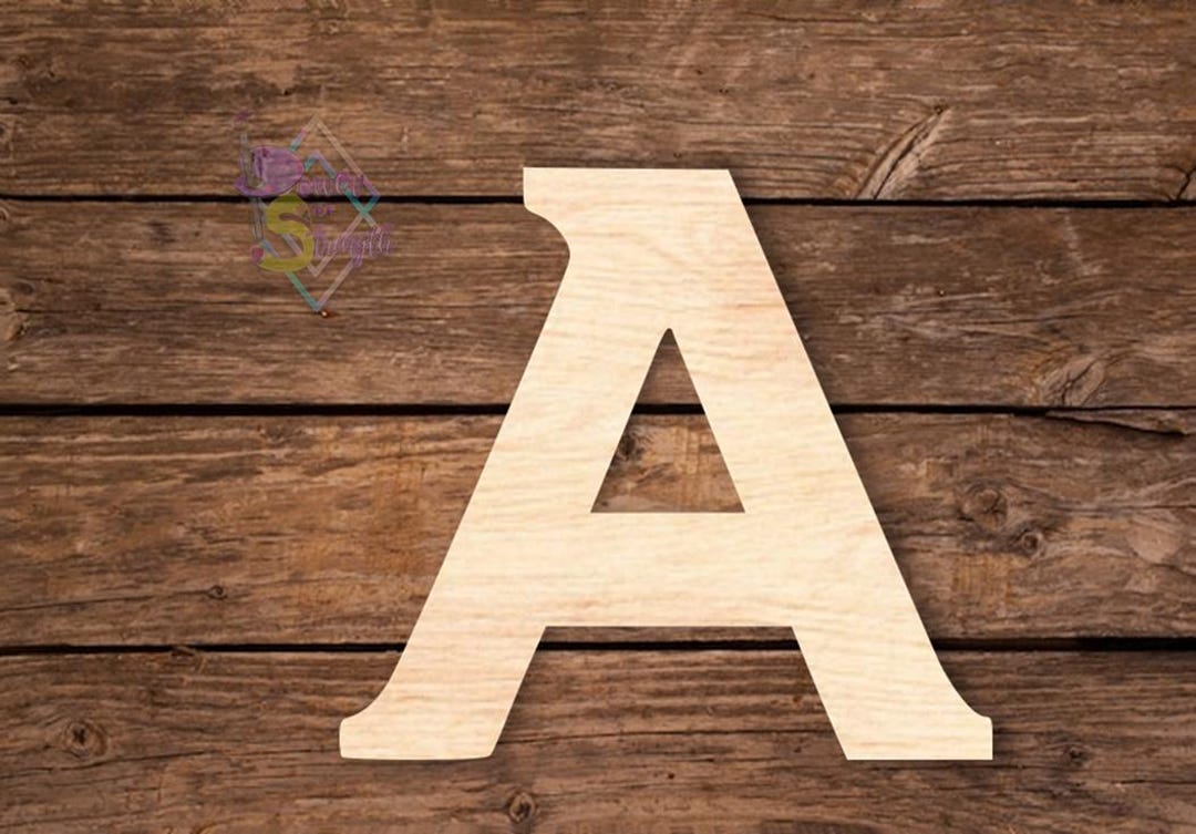 Alphabet Wood Cut Letter Blanks , Crafting Supplies, Wooden Cutout, DIY ...