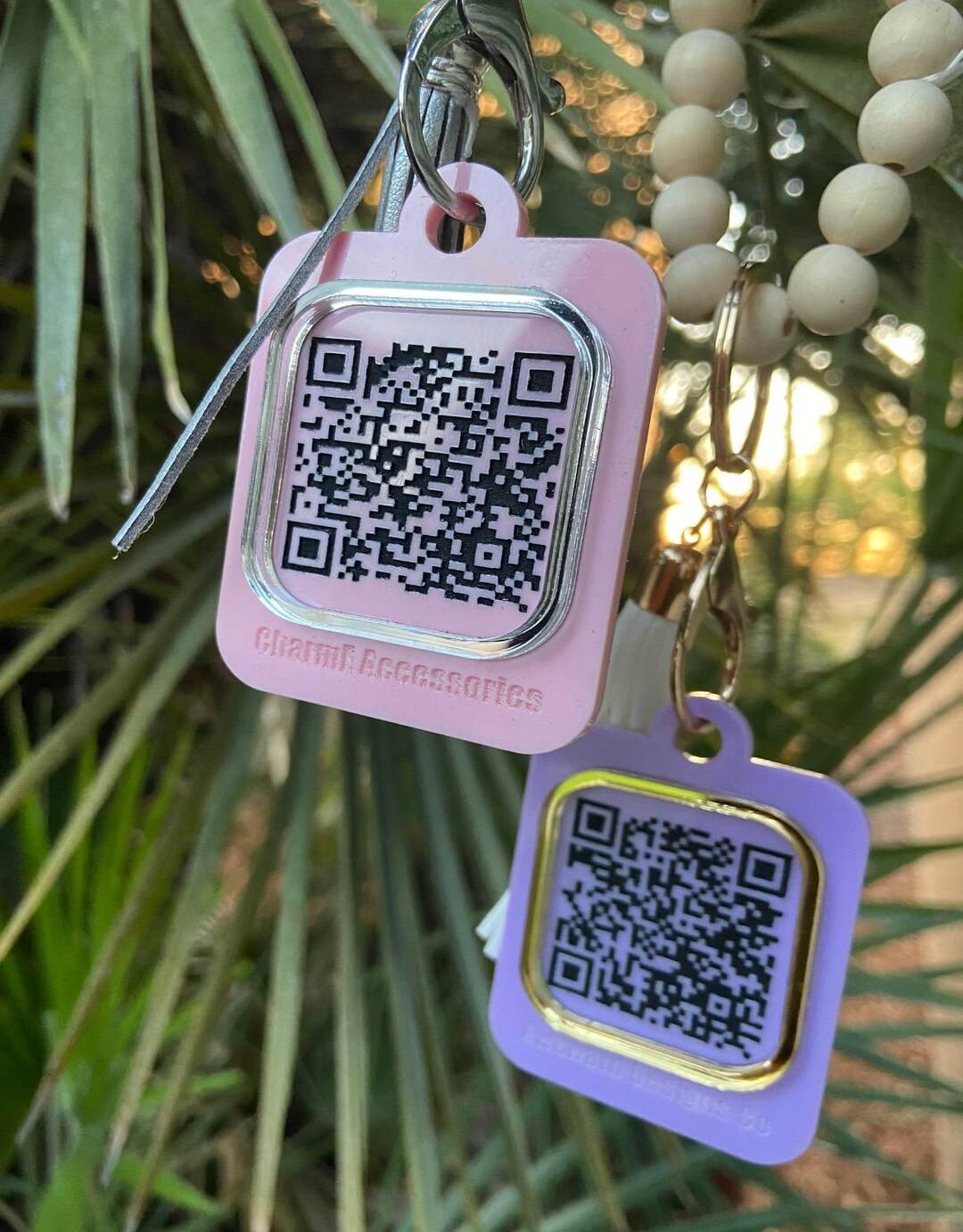 Custom Acrylic QR Code Keychain L QR Code Keychain L Business Keychain ...