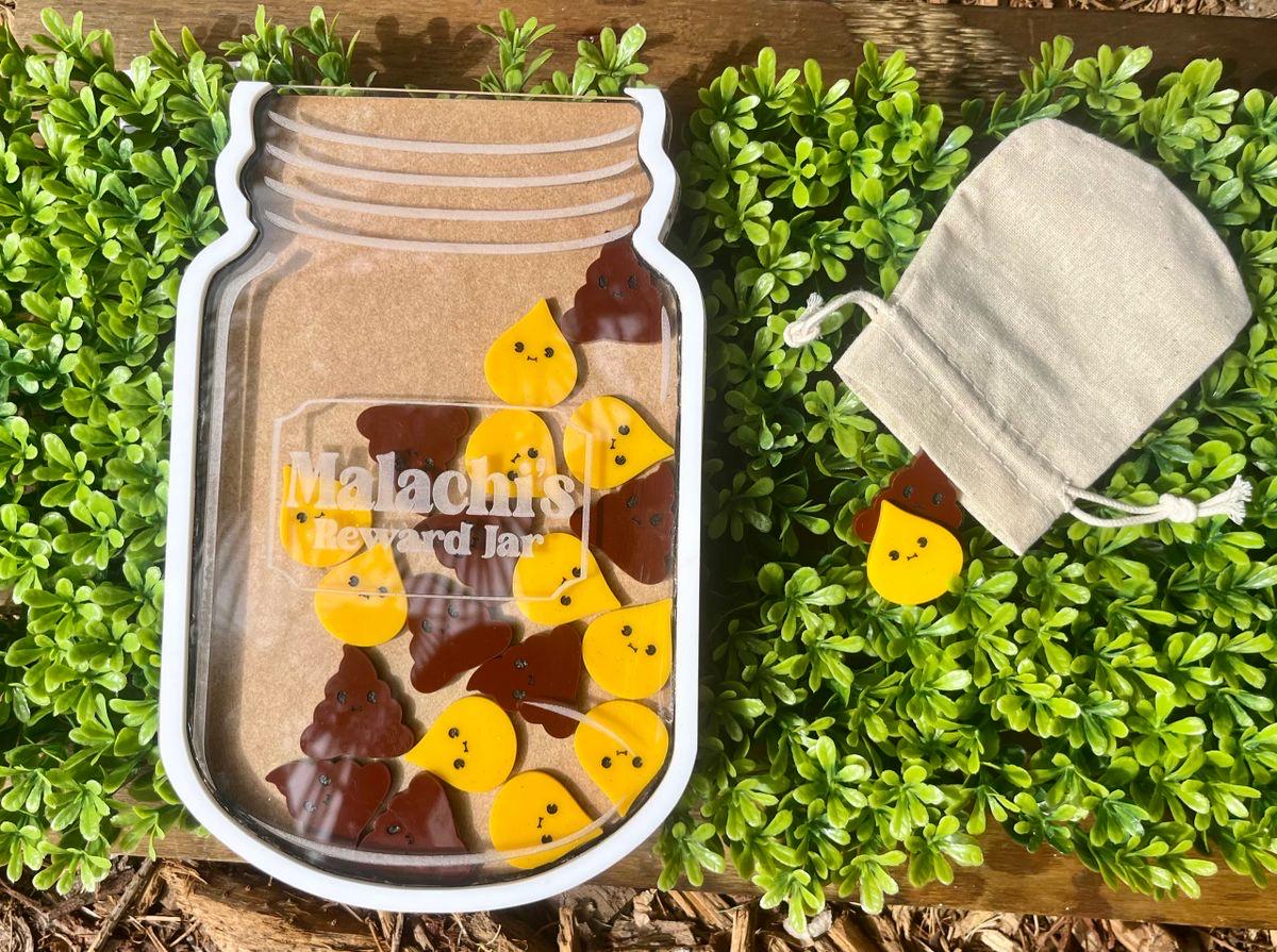 Potty Training Reward Jar, Kids Toilet Reward, Poo Tokens, Potty Jar ...
