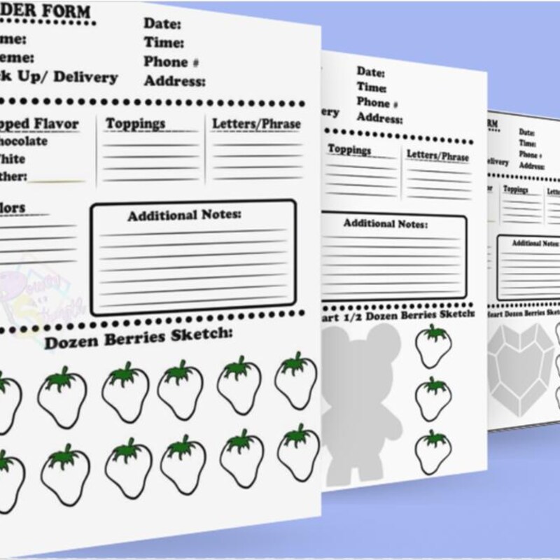 Bakery Order Forms - Etsy