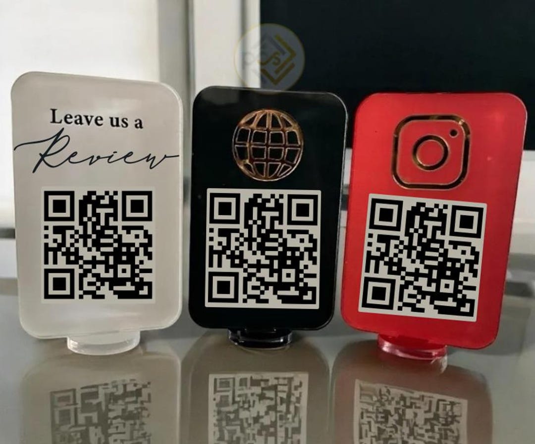 Custom Mini QR Code Signs , QR Code Social Media Sign, Salon Sign ...