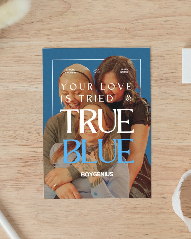 True Blue | Boygenius Poster/digital Print | Wall Art & Decor | Phoebe ...