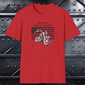 Motorcycle T-shirt: I Have Two Titles, Veteran and Grumpy Old Man - Etsy