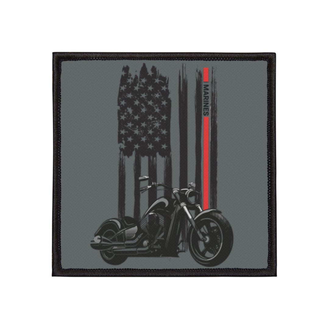 Marine With Motorcycle and Flag Biker/motorcycle Patch. 3X3 Inches - Etsy