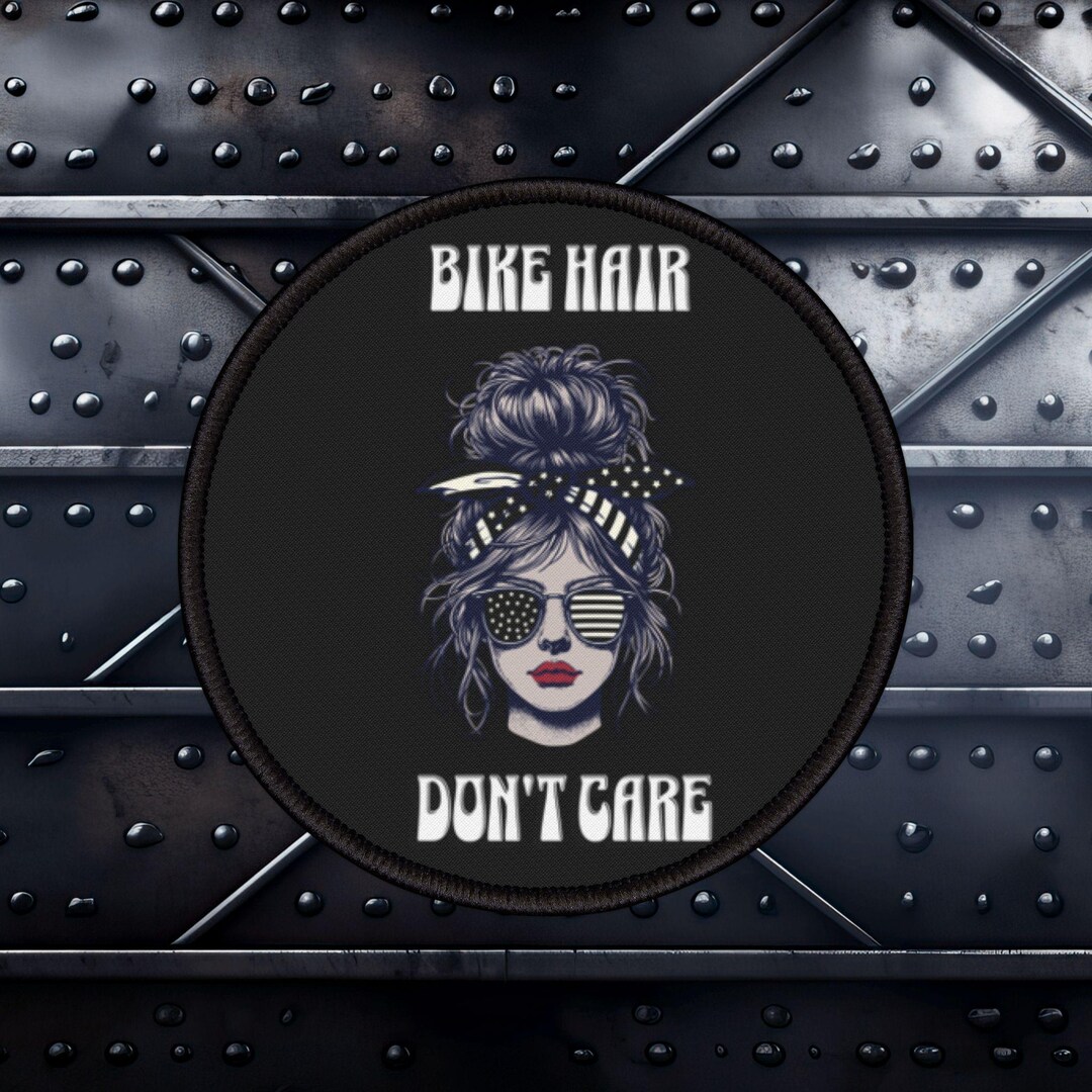 Lady Biker Patch: Bike Hair Don't Care (3X3 Inches) | Women's Biker ...