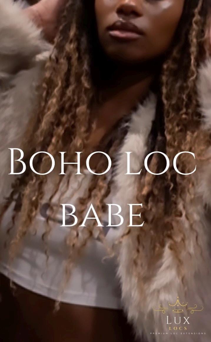 Boho Ombre Loc Extensions – Human Hair, Curly Ends, Handmade, Permanent ...