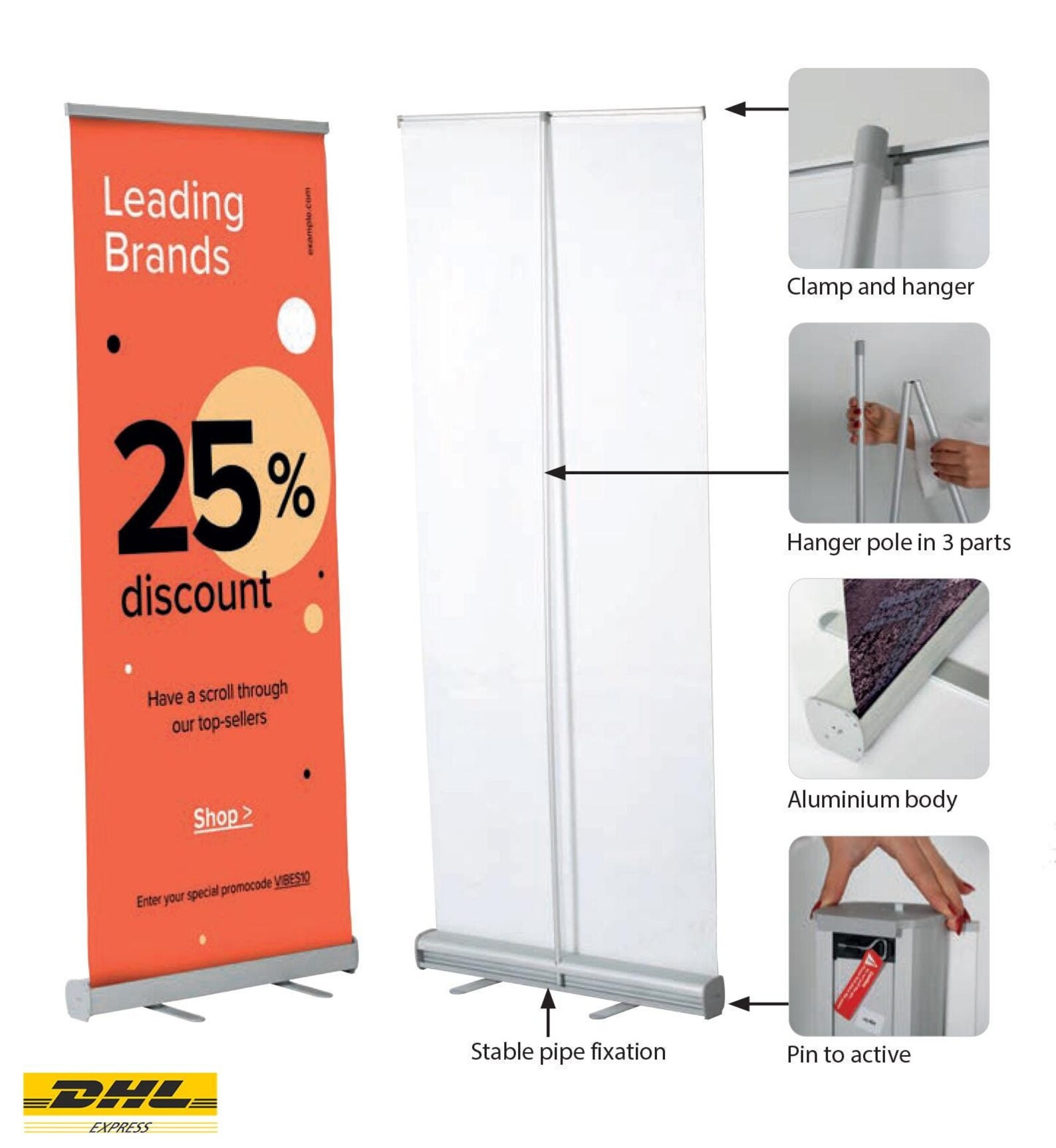 Custom Rollup Banner Stand, Retractable Banner, Business Banner Stand ...
