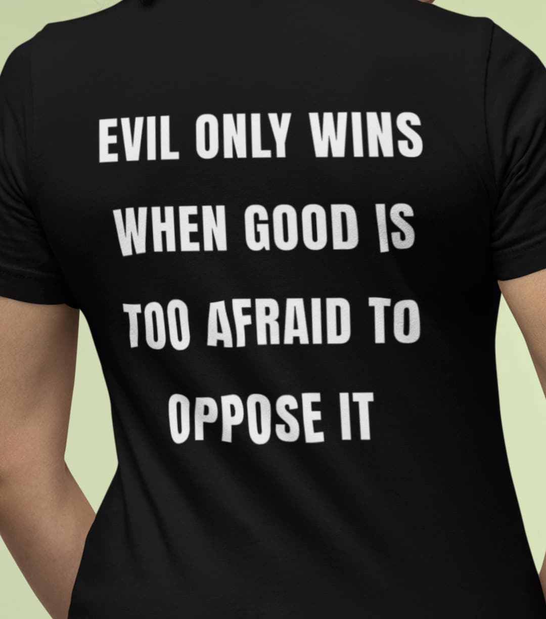 Evil Defying Tee, Anti-evil Shirt, Courageous Unisex Jersey, Stand ...