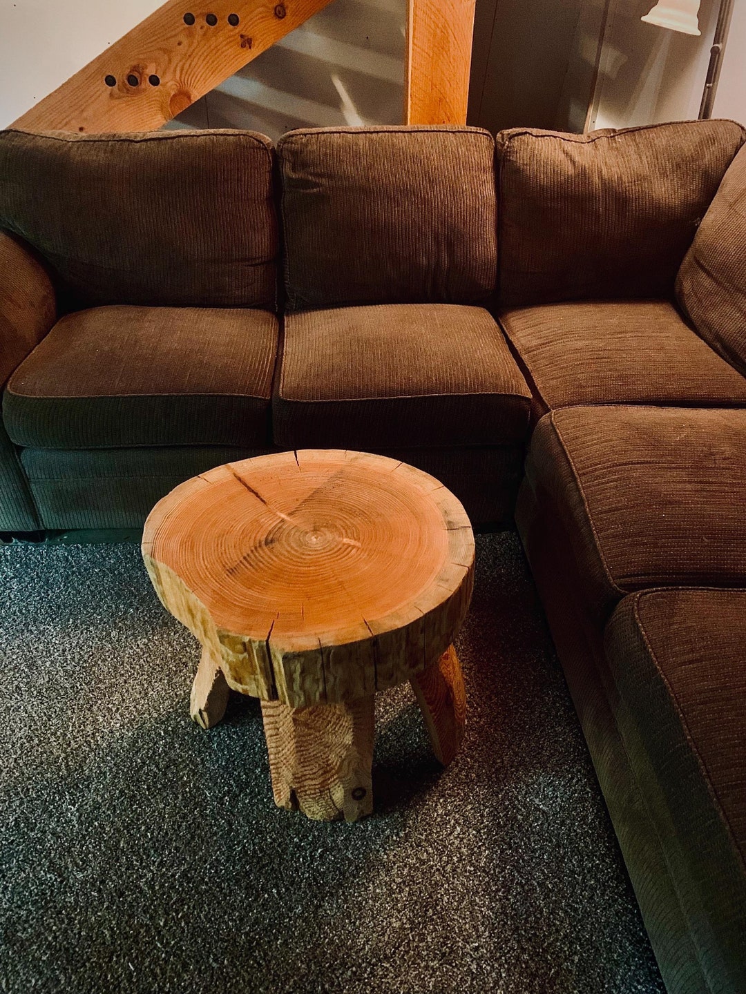 Carved Log Table - Etsy