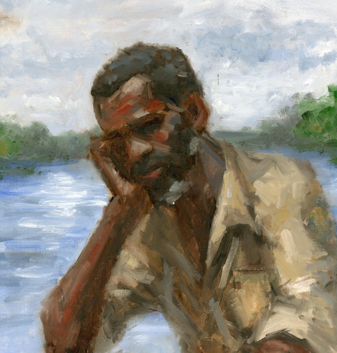 Portrait of a Man With a Background Layer, Giclee Art Print - Etsy