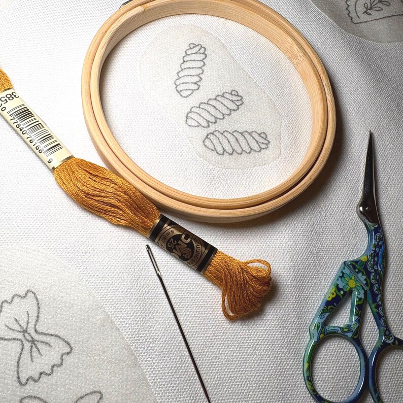 Stick and Stitch Pasta Kitchen Embroidery Pattern, 11 Pre-printed ...
