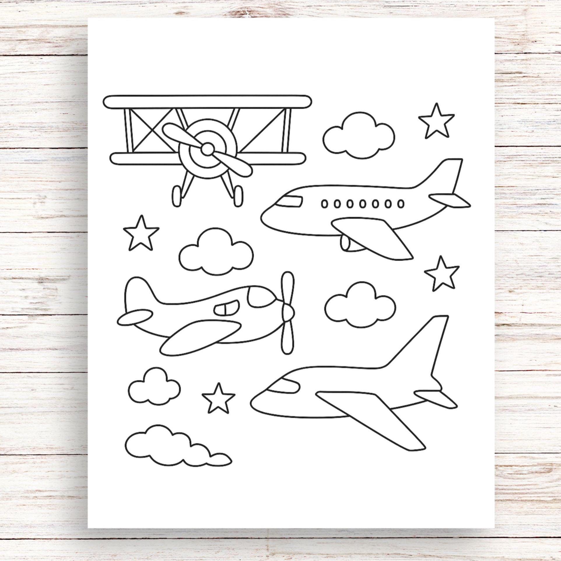 Airplane Stick and Stitch Embroidery Uncut Sheet, Printed Water Soluble ...