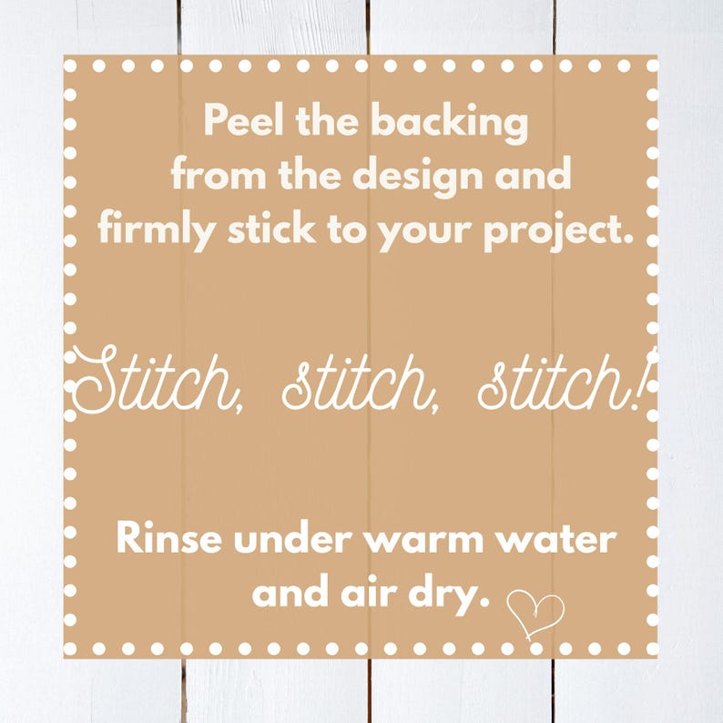 Baby Moose Stick and Stitch Hand Embroidery Designs, Boy Peel and Stick ...