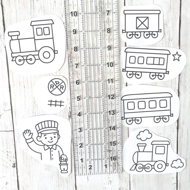 Train Stick and Stitch Embroidery Pattern, Cute Railroad Theme for Kids ...