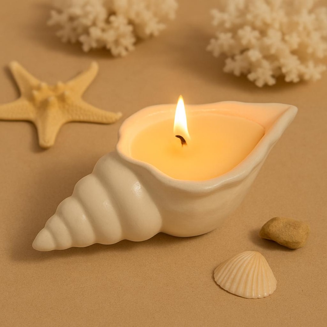Seashell Candle Holder – Beach Inspired Home Décor, Coastal Style ...