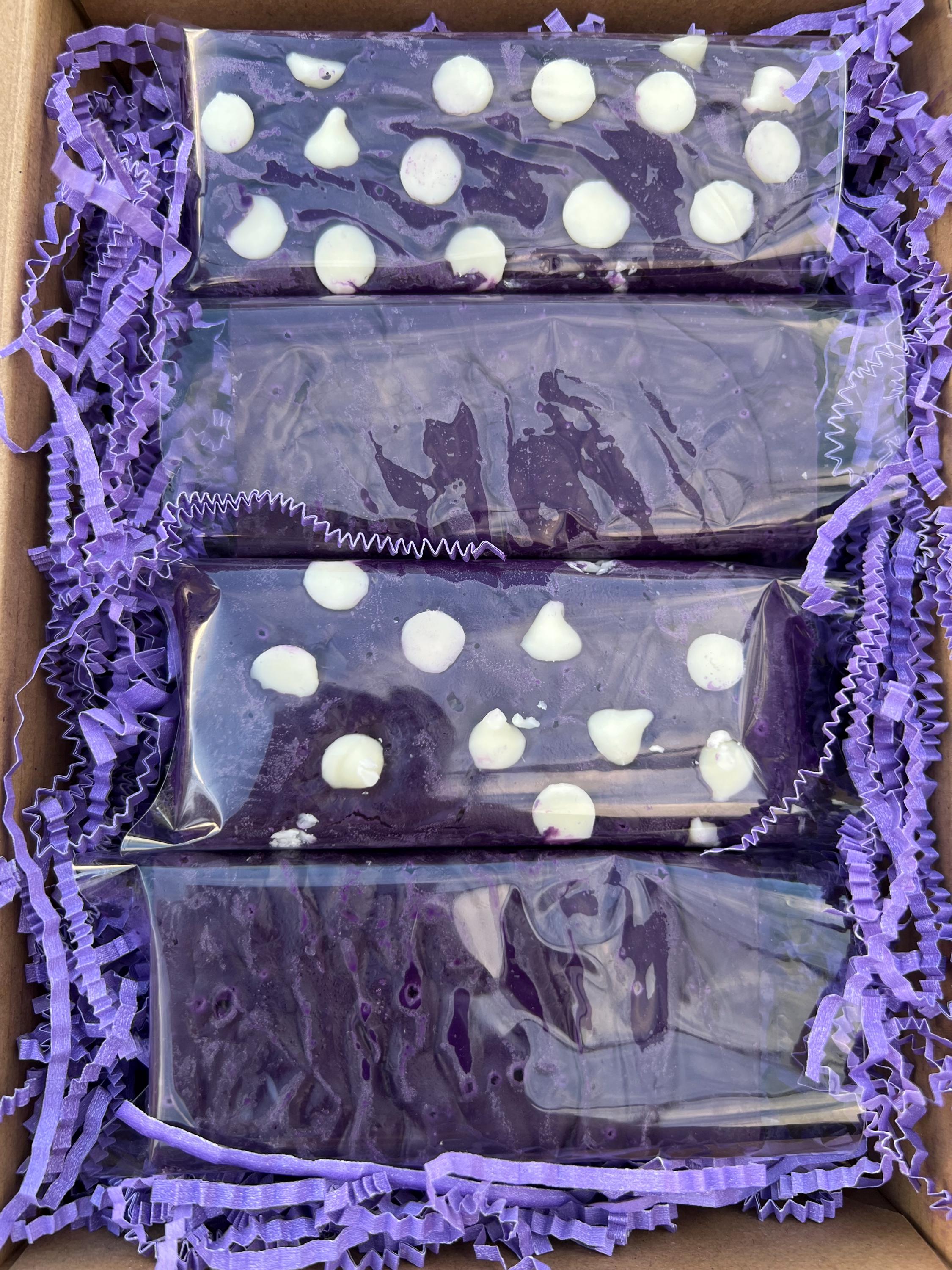 Ube Fudge Blondie Bars With White Chocolate, Homemade Filipino/asian ...