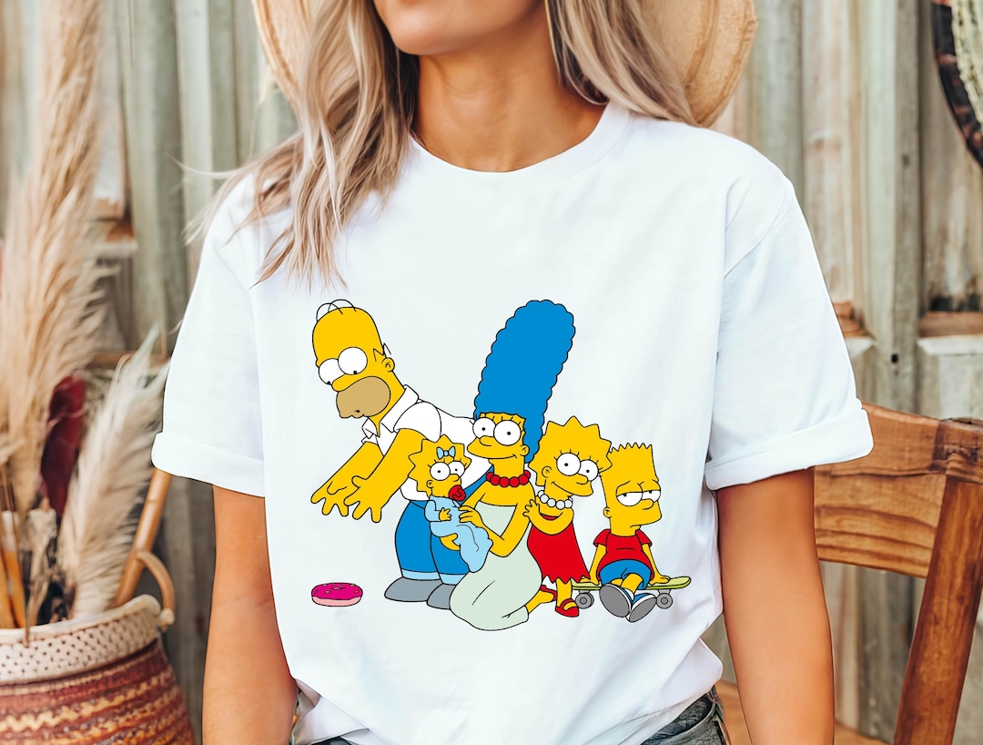 Simpson Family T-shirt, the Simpsons T-shirt, the Simpsons Aesthetic Shirt, Old School Bart ...