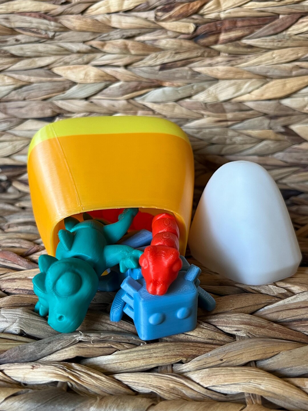 3D Printed Candy Corn Container With Your Choice of Two Articulated ...