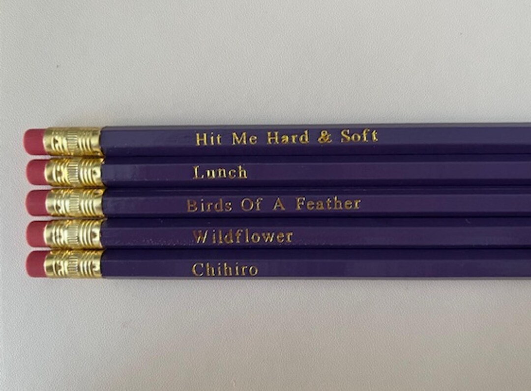 Billie Eilish Purple Hit Me Hard & Soft Premium Pencils - Etsy