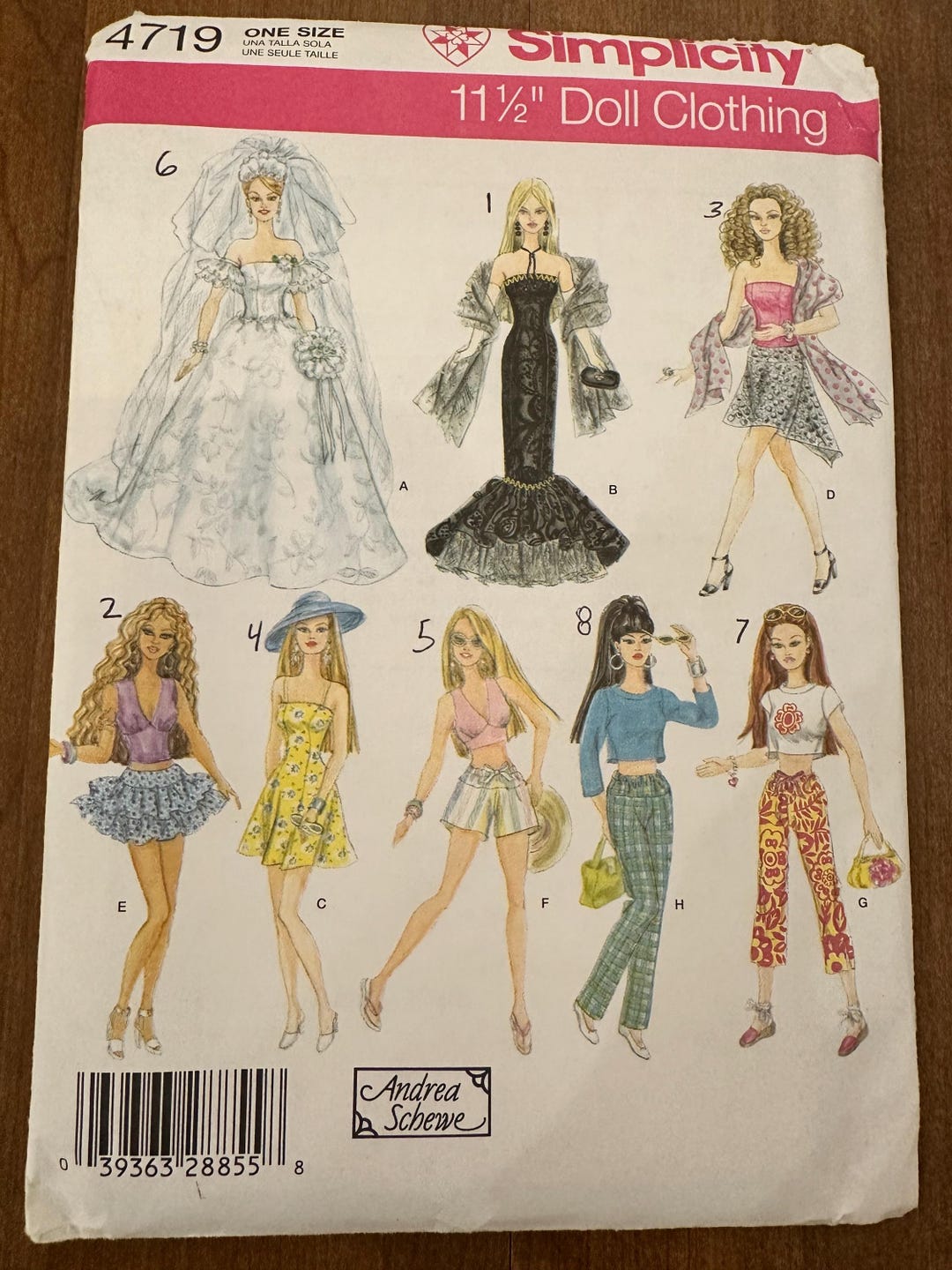 Simplicity Doll Clothes Pattern 4719 - Etsy