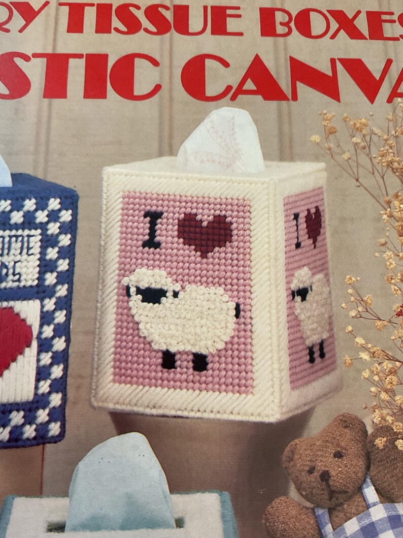 Country Tissue Boxes, Leaflet 411, Plastic Canvas Book - Etsy