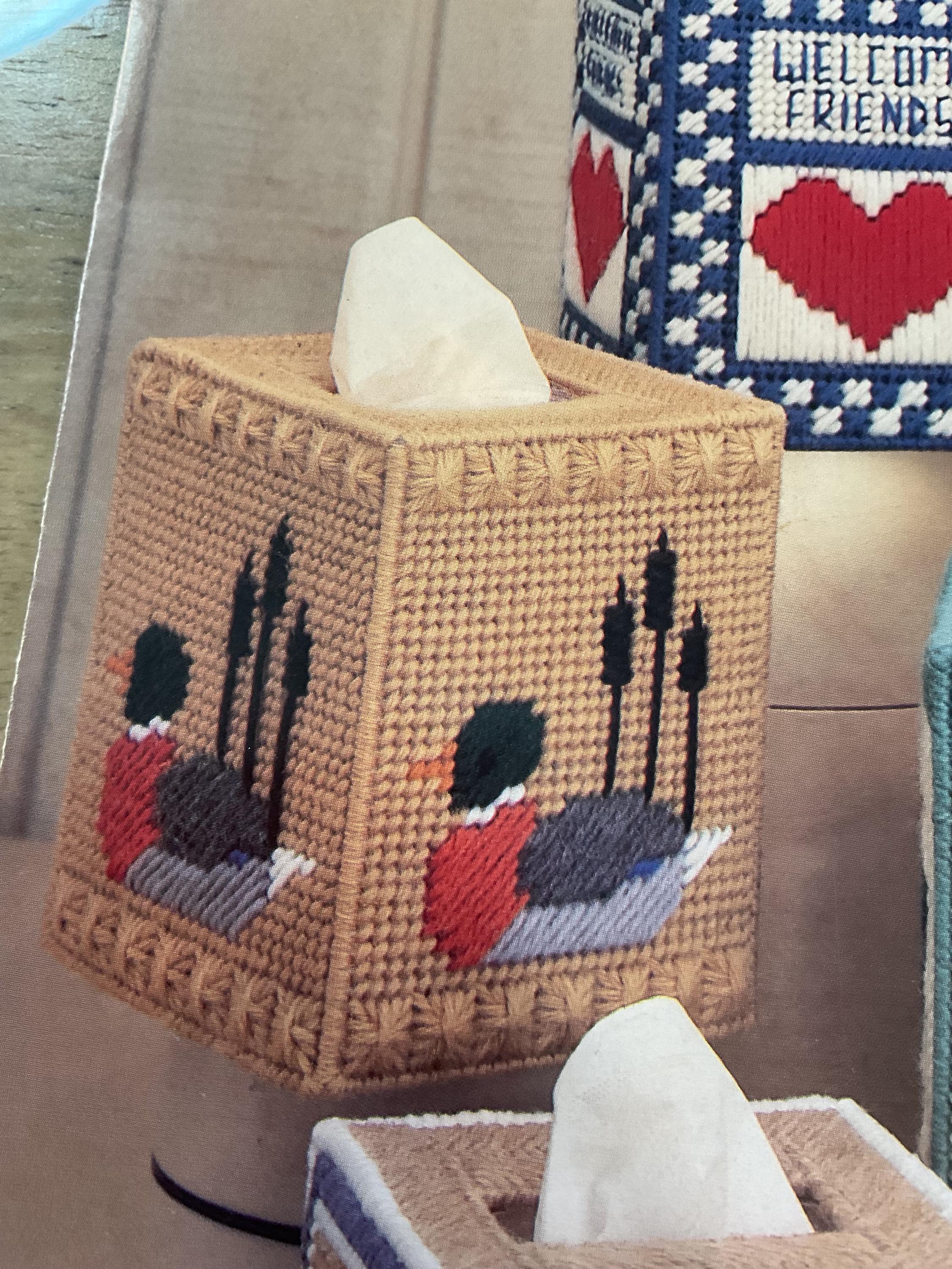 Country Tissue Boxes, Leaflet 411, Plastic Canvas Book - Etsy