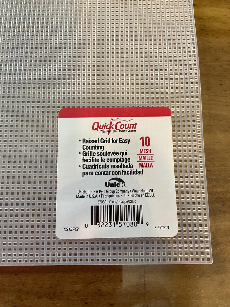 Quick Count 10 Clear Mesh Plastic Canvas Sheet - Etsy
