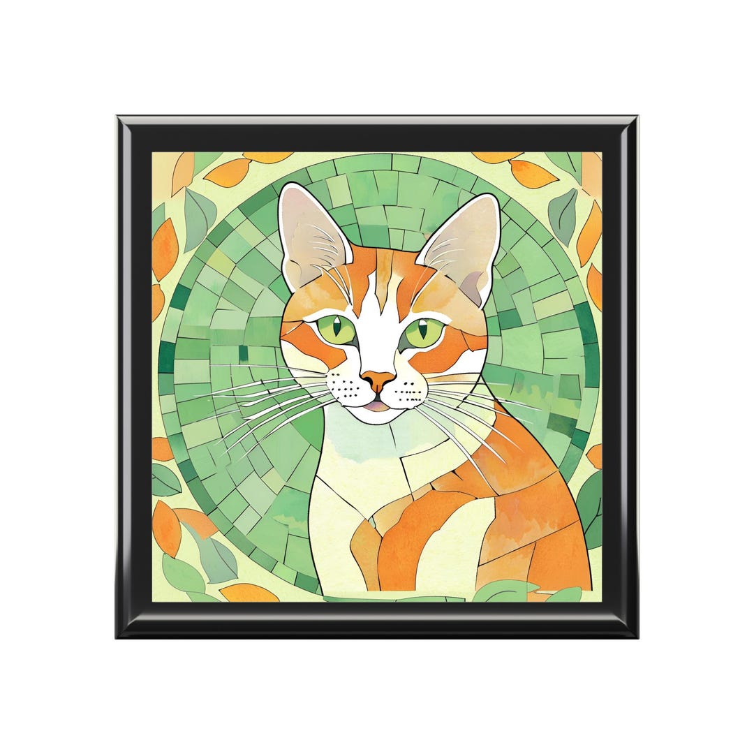 A Glassed Cat Jewelry Box - Etsy
