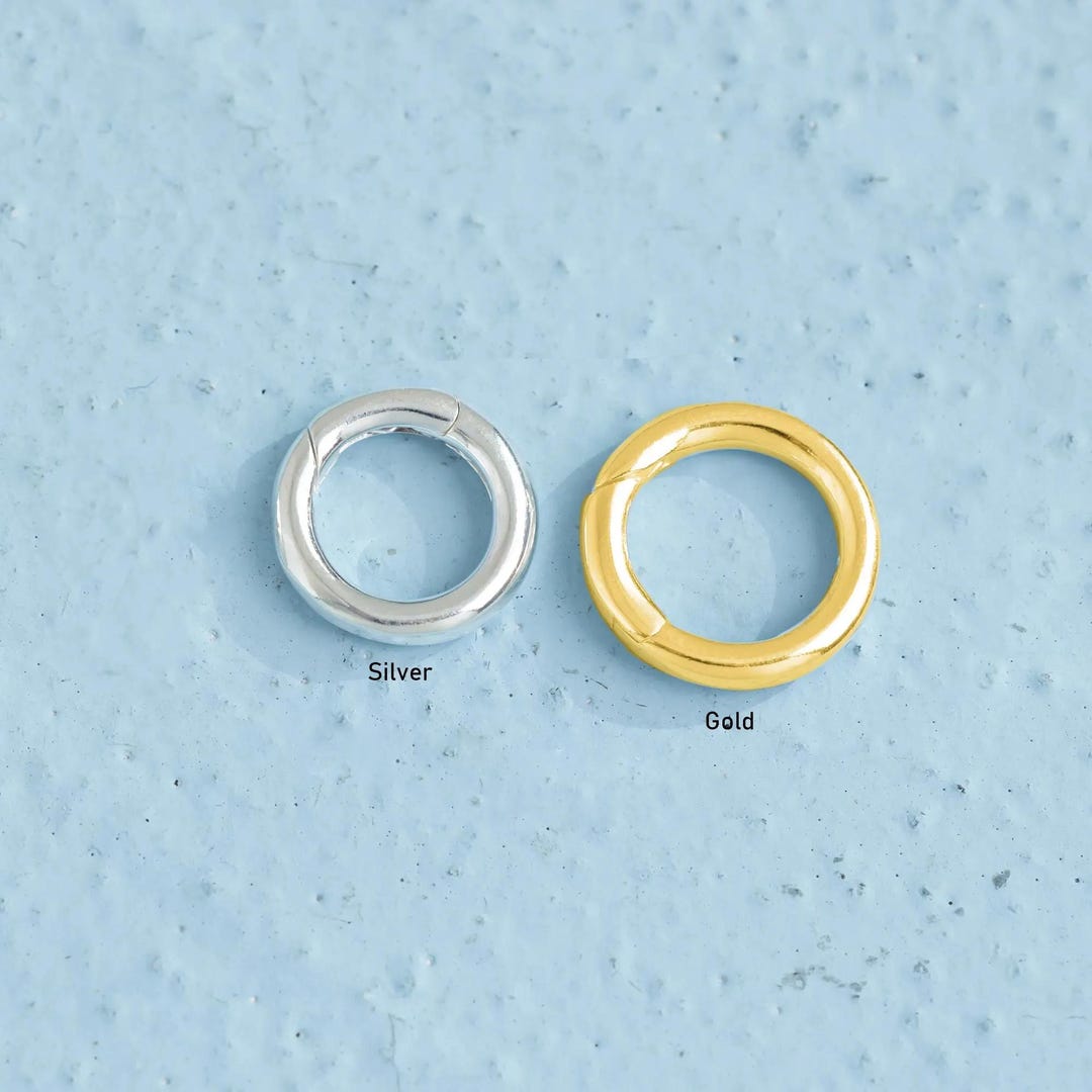 S925 Locking Jump Rings, Sterling Silver Locking Jump Rings, Round ...