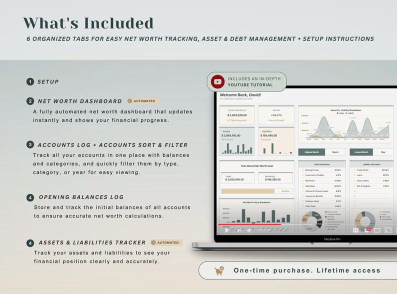 Ultimate Net Worth Tracker Google Sheets Personal Finance Spreadsheet ...
