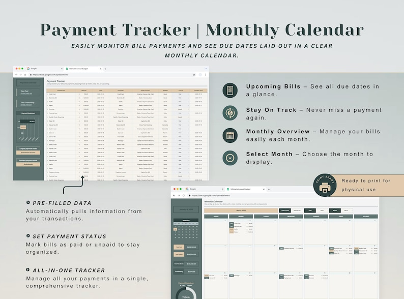 Ultimate Annual Budget Spreadsheet 2026 Personal Finance Monthly Weekly ...