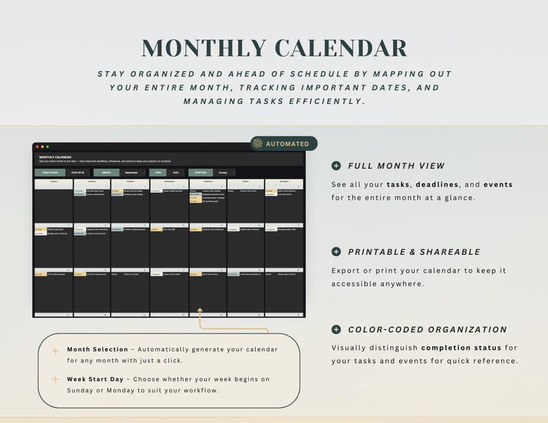 Eisenhower Matrix Spreadsheet Template Excel Dark Mode Planner Task ...