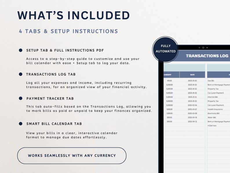 Ultimate Bill Tracker Google Sheets Financial Planner Template Spreadsheet Monthly Budget Bill ...