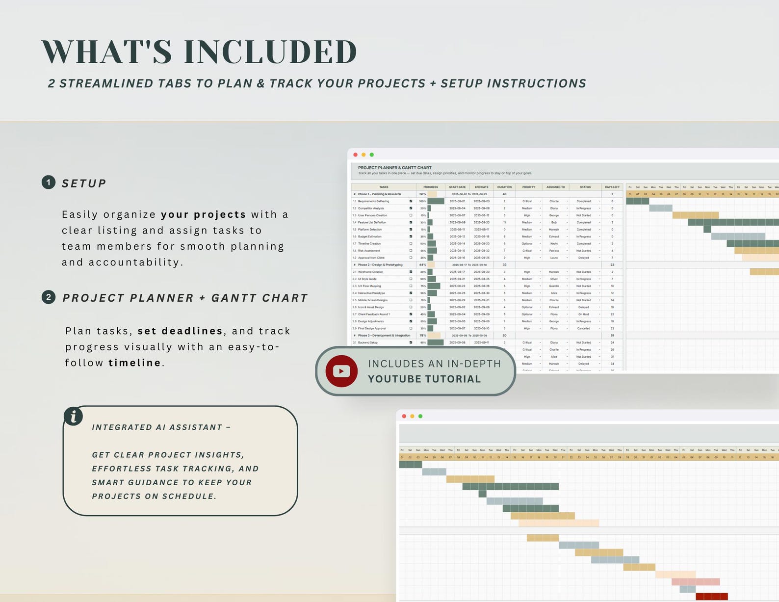 Task & Project Management Tracker Google Sheets Template Task Tracker ...