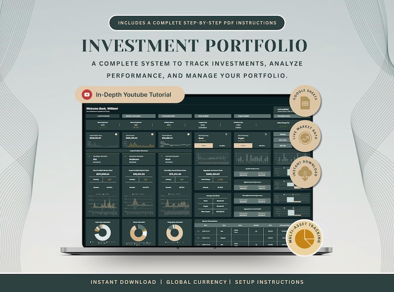 Investment Portfolio Tracker Spreadsheet Stock Portfolio Tracker ...