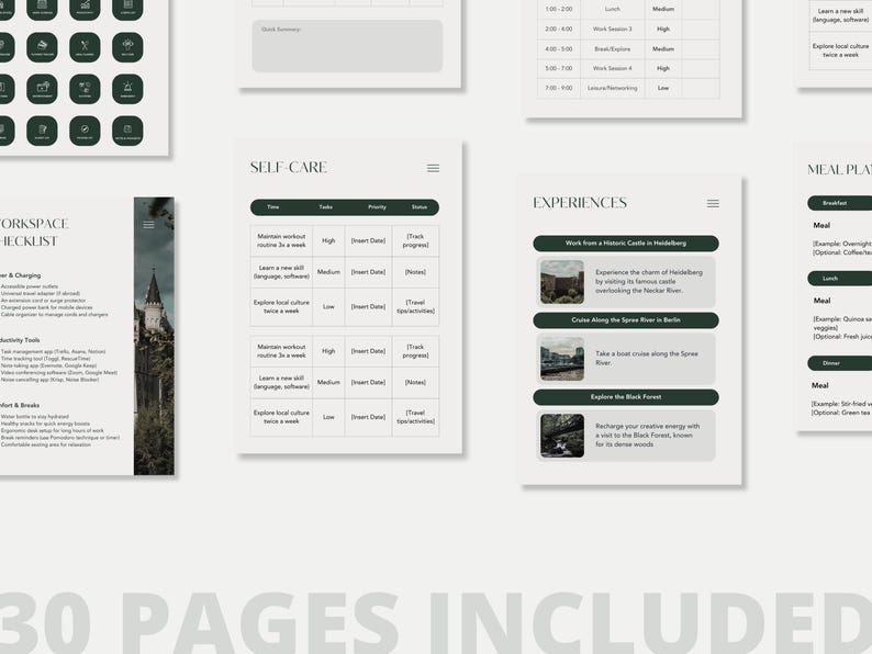 Editable Digital Nomad Trip Planner Printable Travel Itinerary ...