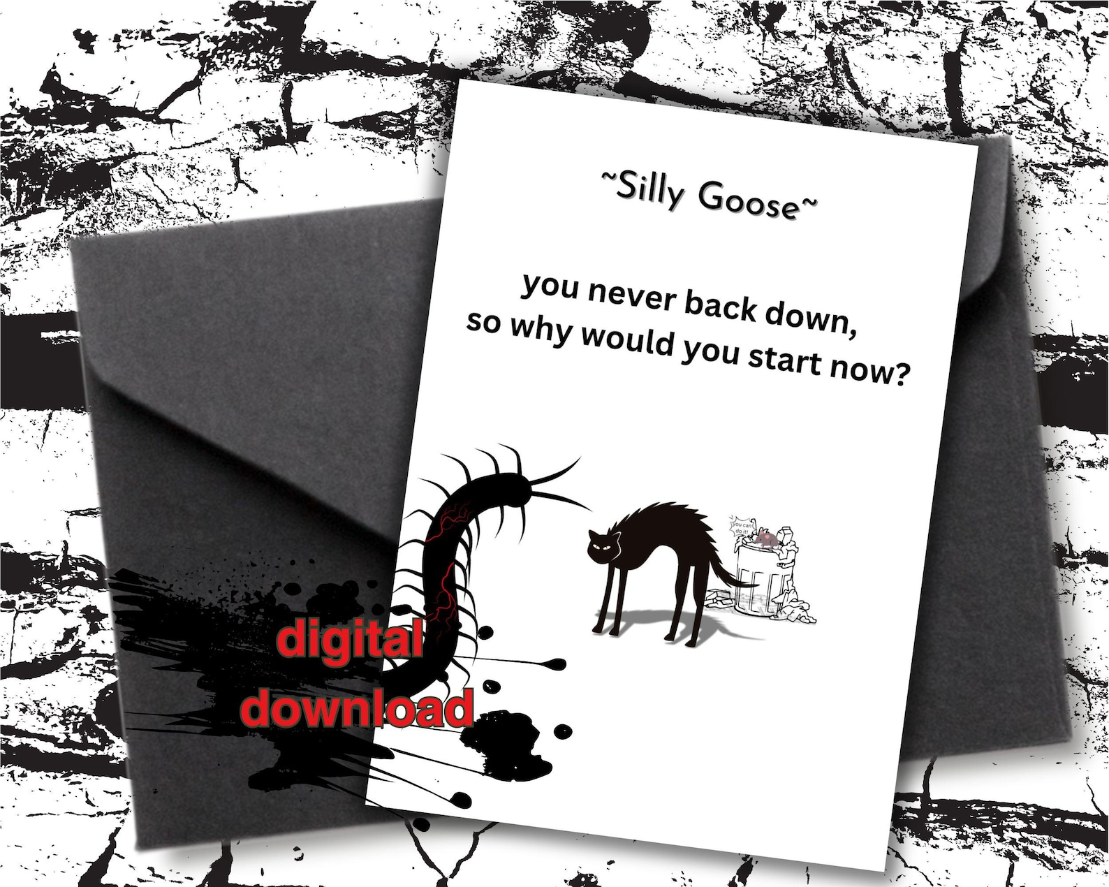Creepy Encouragement Card Funny & Sarcastic Just Because Support Card ...