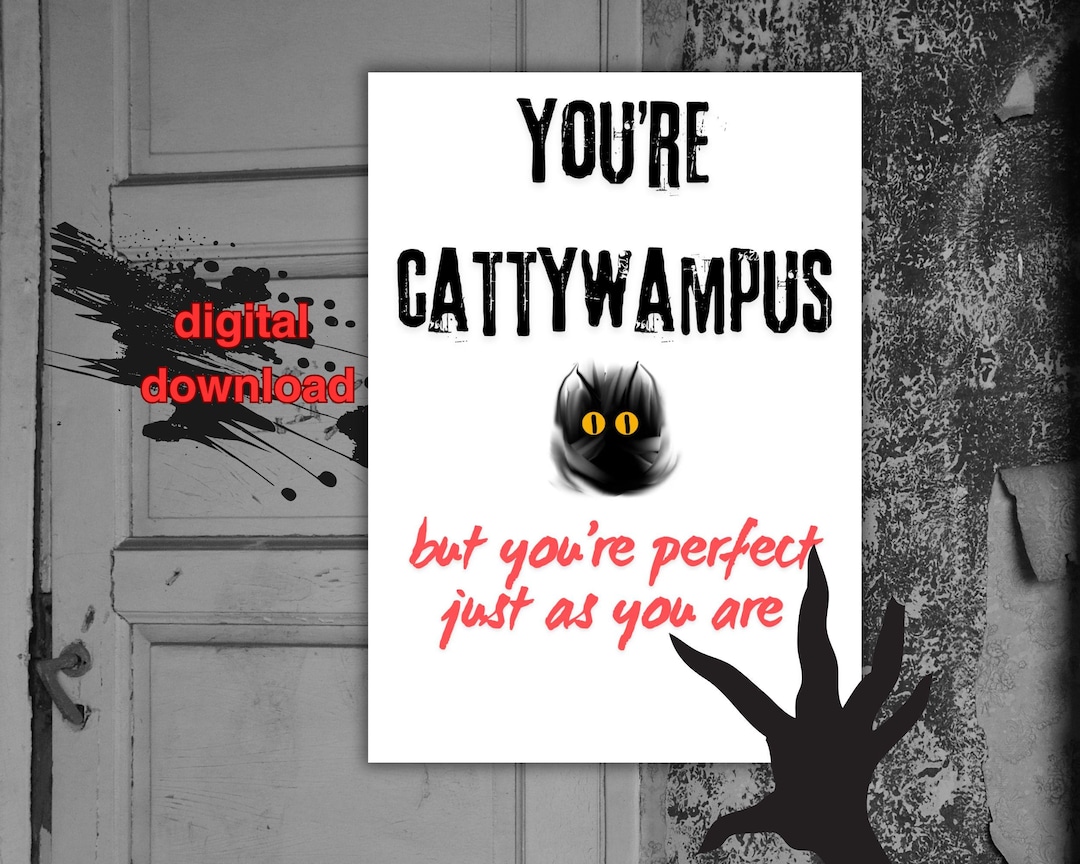 You're Cattywampus but Perfect Greeting Card Funny & Sarcastic Funny ...