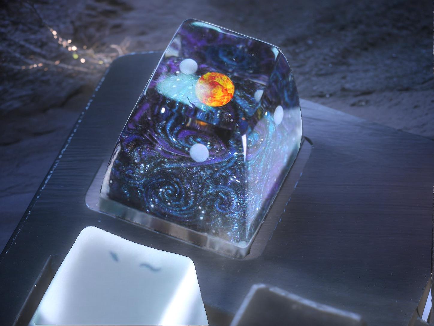 Galaxy Keycap, Custom Solar System Earth Keycap Set for Cherry MX ...