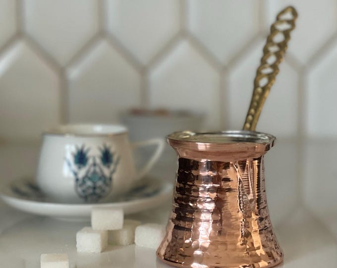 Copper Copper Turkish Greek Arabic Albanian Coffee Pot, Stovetop Copper ...